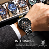 POEDAGAR® Men’s Integra™ - Black Edition™ Chronograph