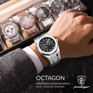 POEDAGAR® Men’s Octagon™ Quartz Watch